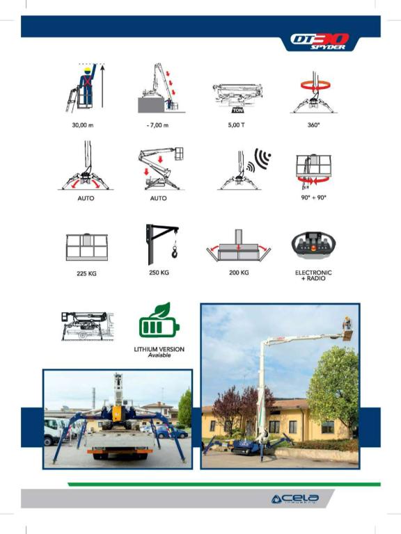 Cela spyder DT30 - Trailer-mounted boom lift sold by Bini Gru Srl (Ad ...